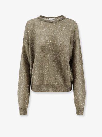 Nude Mohair blend sweater with sequins - NUDE - gender_Woman