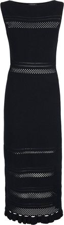 Fabiana Filippi Navy Cotton Sleeveless Midi Dress Size S