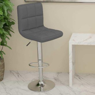 vidaXL Vidaxl - Tabouret de bar Gris Similicuir
