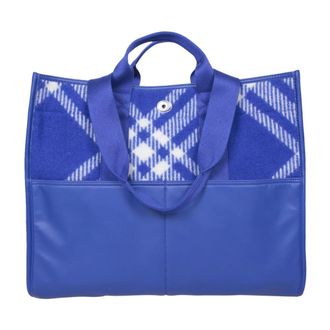 Burberry Wool Jacquard Bag - - Bags - Herren - Blau - ONE SIZE