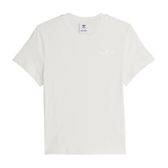 adidas Femme, Tops, Blanc, Taille: 42 FR Tee Blanc Craie Style Élégant Ajusté