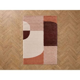 BOBOCHIC Tapis poils longs SORELLA motif graphique 160x230 Beige