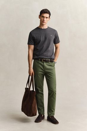 GANT Herren Slim Fit Smart Chinohose (33/32) DRY HERB Gr&uuml;n