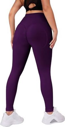 Generic Legging de sport taille haute pour femme - Legging de levage de fesses pour femme - Legging sans couture pour le yoga - Contr&ocirc;le du ventre - Legging d