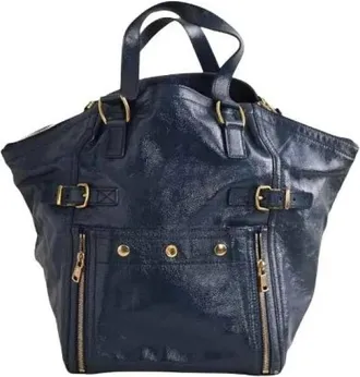 Saint Laurent Pre-owned Cabas Shoulder Bag - Femme - Pre-owned - Bleu - Taille: ONE Size