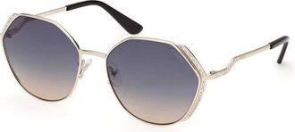 Guess Femme, Accessoires, Jaune, Taille: ONE Size Geometric Stone Lunettes de soleil