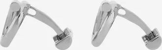 Ferragamo Mens Cufflinks With Brass Hook Design Silver Accessory