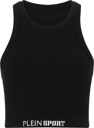 Plein Sport Femme, Tops, Noir, Taille: 42 FR Ribbed Tank Top