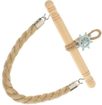 Hemobllo H&auml;ngender Toilettenpapierhalter und Rattan Retro Papierhandtuchhalter ohne Bohren f&uuml;r Bad und K&uuml;che Rustikaler K&uuml;chenrollenhalter mit Ablage Mediterra