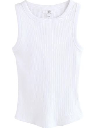 Next Damen Standard Geripptes Tr&auml;gertop mit Racerback Wei&szlig; 44