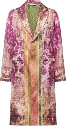 Pierre-Louis Mascia Femme, Manteaux, Multicolore, Taille: 38 FR Cialda Long Silk Coat