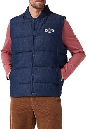 Mustang Jeans Style Dennis Denim Quilt Gilet, Dunkelblau 800, L Homme