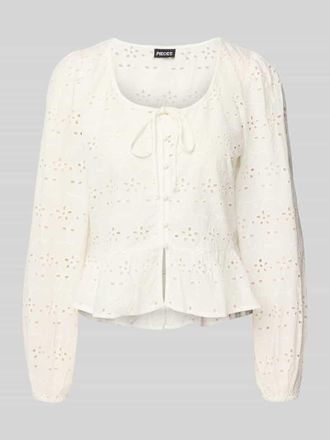 Pieces Relaxed Fit Langarmbluse aus reiner Baumwolle Modell FARMORINE