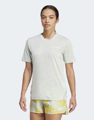 adidas Terrex Xperior Climacool+ - T-Shirt in Leinen-Gr&uuml;n