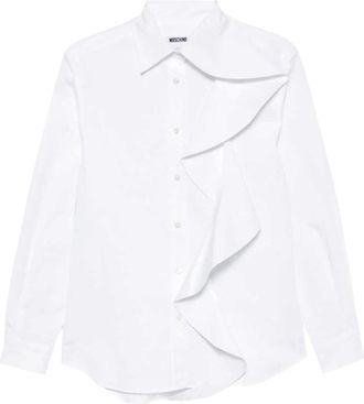 Moschino Camicia Rouches - - Blouses & Shirts - Damen - Wei&szlig; - S
