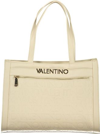 Mario Valentino Mario Valentino Beige Polyurethan Damenhandtasche mit mehreren Taschen