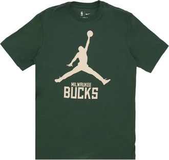Nike Jordan Milwaukee Bucks Basketball Team T-Shirt - - Sport - Herren - Gr&uuml;n - XL