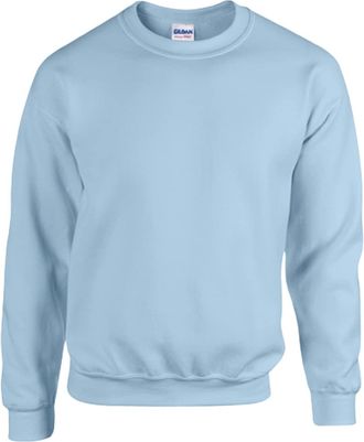 Gildan Herren Sweatshirt aus Fleece mit Rundhalsausschnitt, Stil G18000/1x Light Blue & 1x HL Kauf Notizblock, XXL