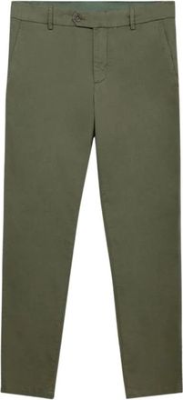 Brooks Brothers Homme, Pantalons, Vert, Taille: W40 Chino Micro-Motifs en Coton Stretch