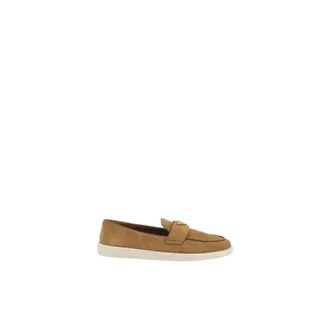 Prada Suede Loafers Camel Almond Toe - - Shoes - Damen - Braun - 37 1/2 EU