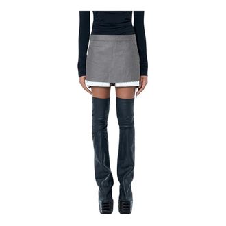 Rick Owens Fog Cutoff Mini Rock - - Skirts - Damen - Grau - M