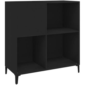 vidaXL Plattenschrank Schwarz 84,5x38x89 cm Holzwerkstoff - Vidaxl