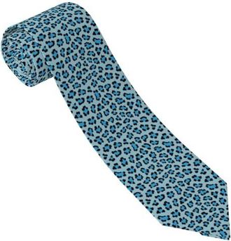 Generic Cravate Imprim&eacute; L&eacute;opard Bleu Tendance Tie Confortable Cravates Homme Pour C&eacute;l&eacute;brations Accessoires Mariage