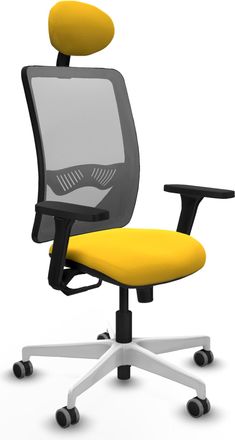 Piqueras y Crespo Gepolsterter B&uuml;rostuhl Zulema mit 3D-Armlehnen, h&ouml;henverstellbarer Lendenwirbelst&uuml;tze und festem Kopfteil, ausgestattet mit 3 Positionen und Schneidsc