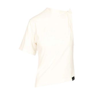 Courr&egrave;ges T-Shirt Twist Asym&eacute;trique - - Tops - Damen - Wei&szlig; - S