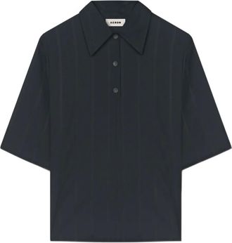 &Aacute;eron Mae buttoned polo shirt - Schwarz