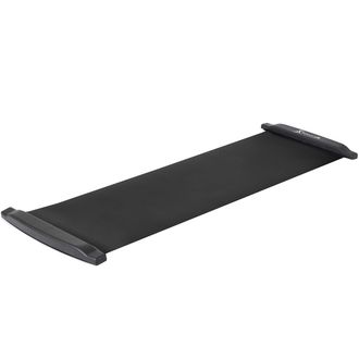 ProSourceFit Slide Board Mat for Exercise 6 with End Stops, Booties & Carrying Bag for Low-Impact Indoor Home Workouts and Sports Training, Schwarz