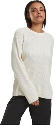 Urban Classics Tb7116-ladies Rib Knit Sweater Shirt, Sable Blanc, XXXXXL Femme