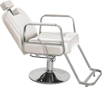 Generic Vintage-Retro-Friseurstuhl mit Kopfst&uuml;tze, H&ouml;henverstellbarer und Neigbarer Salonstuhl f&uuml;r Damen und Herren Aus Kunstleder