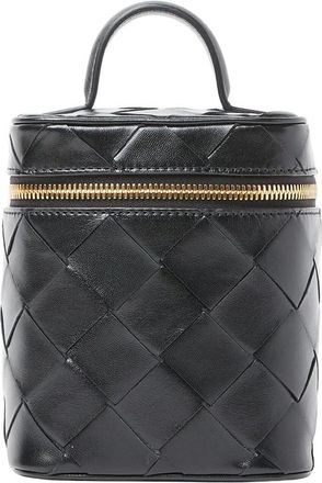 Bottega Veneta Femme, Sacs, Noir, Taille: ONE Size Vanity Case en cuir avec tressage Intrecciato