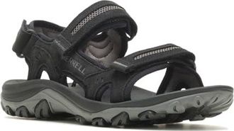 Merrell Sandales convertibles Huntington pour homme, cuir noir, 46.5 EU