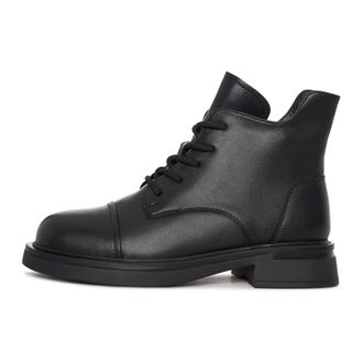 Cesare Gaspari Femme, Chaussures, Noir, Taille: 37 EU Bottine de combat structur&eacute;e &agrave; lacets