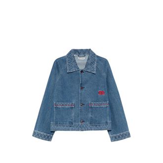 Bode Embroidered Denim Jacket