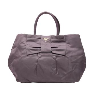 Prada Sac port&eacute; main Pre-owned avec d&eacute;tail - Femme - Pre-owned - Violet - Taille: ONE Size