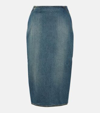 Alaia Alaïa Jupe crayon en jean
