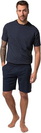 JP1880 Hommes Grandes Tailles Pyjama Ventre Confort, 2 pièces avec Short, imprimé All-Over - Jusquau 8 XL Bleu Marine 8XL 837696130-8XL