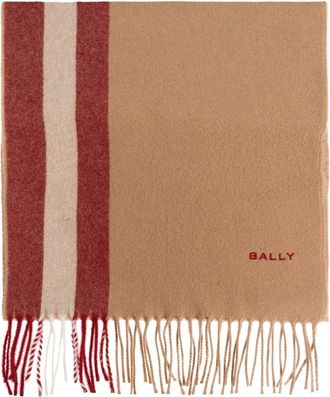 Bally écharpe rayée à franges - Tons neutres