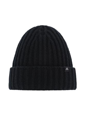 Eisb&auml;r M&uuml;tze Damen Leia Oversized Schwarz - Merino Strickm&uuml;tze f&uuml;r Frauen - warme Bequeme Damenm&uuml;tze kuschelig weiche Haube aus &Ouml;sterreich