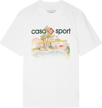 Casablanca Homme, Tops, Blanc, Taille: 2XL Les Blancs T-Shirt