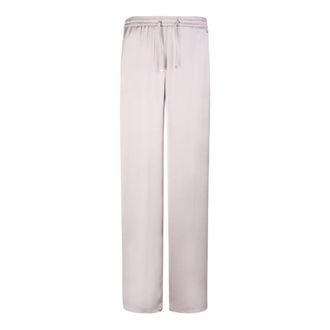 Herno Beige Satin Loose Fit Kordelzug Hose - - Trousers - Damen - Beige - L