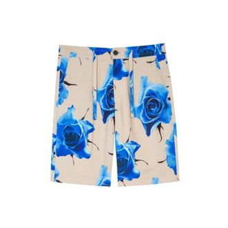 Paul Smith Monarch Rose Print Leinen Shorts - - Shorts - Herren - Wei&szlig; - W32