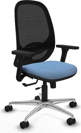 Piqueras y Crespo B&uuml;ro-Schreibstuhl mit 3D-Armen, h&ouml;henverstellbare Lendenwirbelst&uuml;tze, ausgestattet mit Syncro/Translack und Schneideschaum, mit Rollen von 65 mm, Nylo