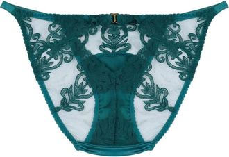 Fleur Of England Olivia Ouvert Slip aus Spitze - Gr&uuml;n