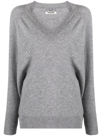 Max & Moi pull en cachemire à col v - Gris