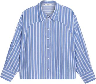 Summum Femme, Blouses et Chemises, Bleu, Taille: 42 FR Blouse Chemise Ray&eacute;e