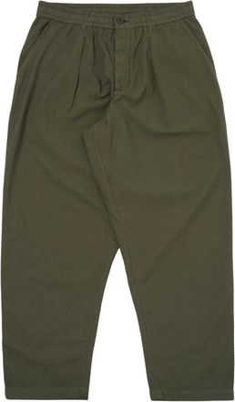 Universal Works Bundfalten-Trainingshose Merida Seersucker - - Trousers - Herren - Gr&uuml;n - W28